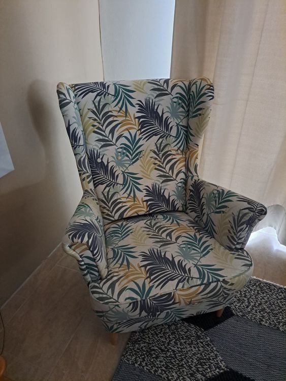 Ohrensessel Ikea Strandmon Blattmuster | Kaufen auf Ricardo