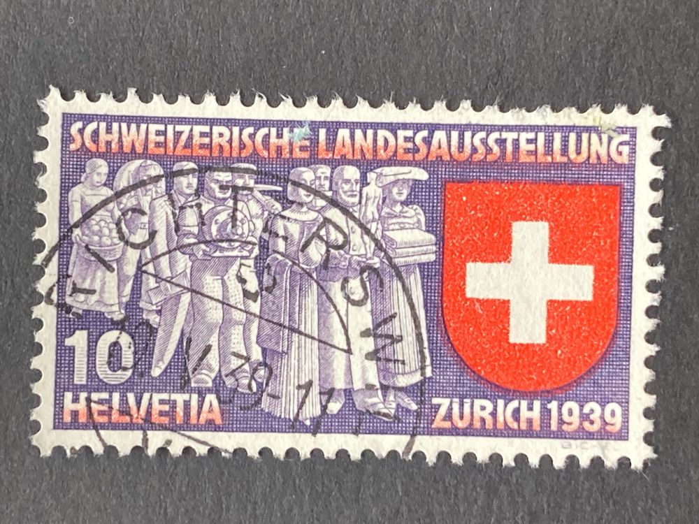 Schweiz 1939 Landi d 10 Rp Vollstempel RICHTERSWIL 19.V.39 (Gebraucht) in Liestal für CHF 1 ...