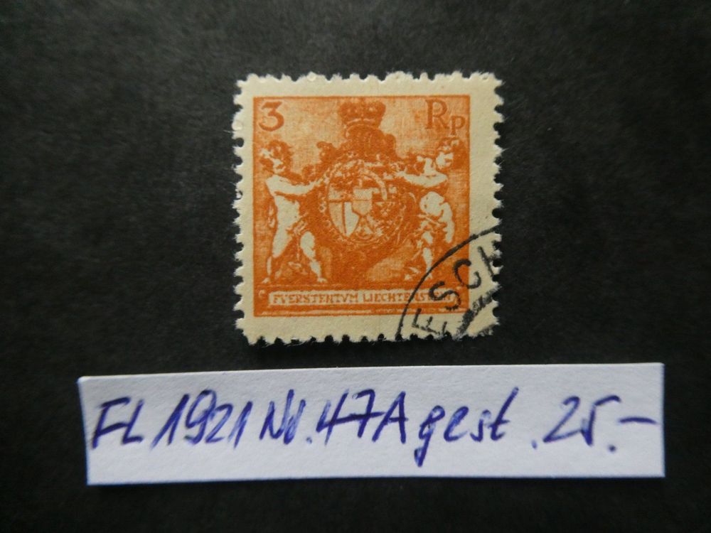 FL 1921 Nr. 47A gestempelt (Gebraucht) in Lausen für CHF 4.5 – mit Lieferung auf Ricardo kaufen