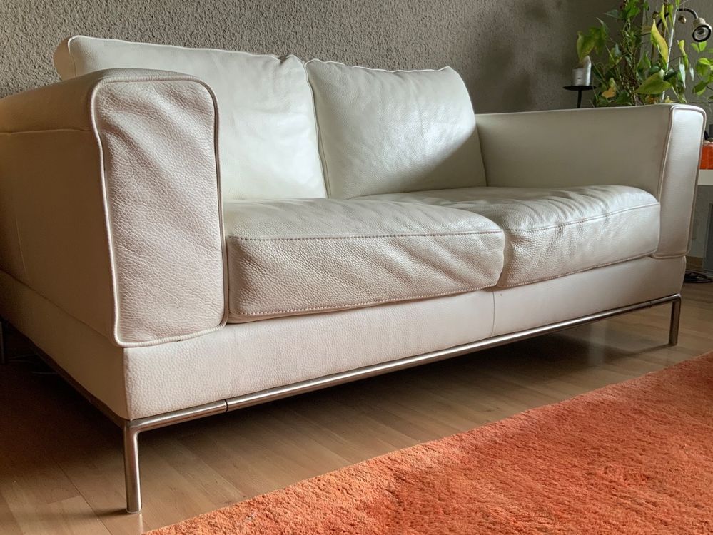 Ledersofa weiss 2er | Kaufen auf Ricardo