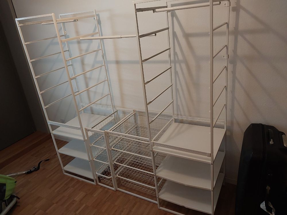 Kleider System, Ikea Algot/Boaxel System, Weiss, Top Zustand (Gebraucht ...