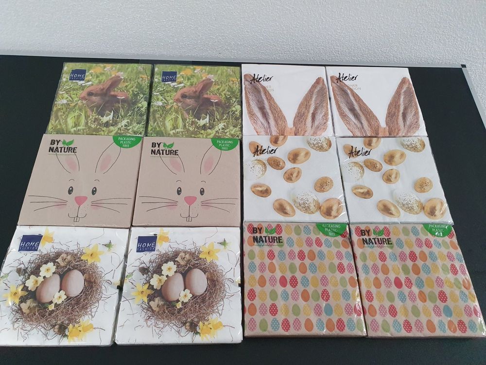 Servietten - 12 Packungen - 33cm x 33cm (Neu und originalverpackt) in ...