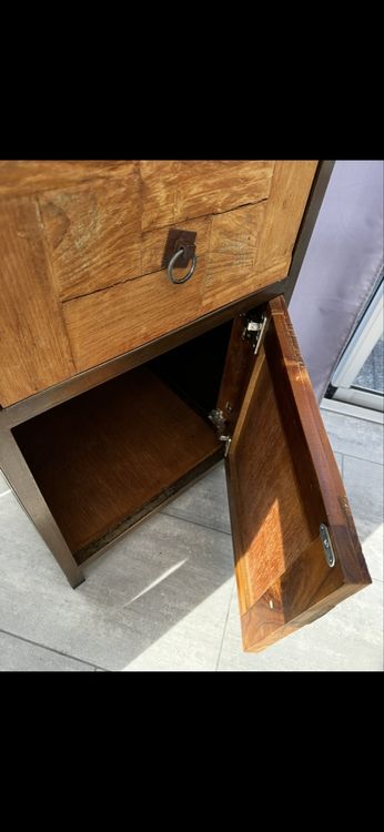 Holz Metall Kommode, Industrial Design, Vintage Look! (Gebraucht) in ...