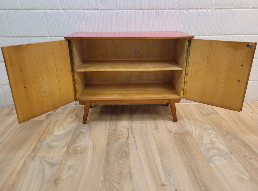 Mid Century Holzkommode Kelko Rot Kommode TV-Möbel 1950 J (Gebraucht ...
