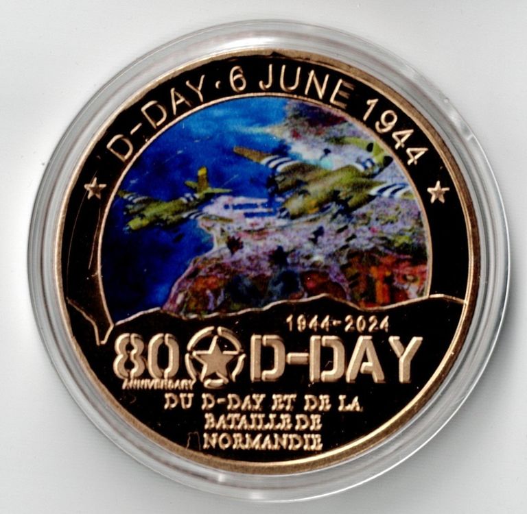 D-Day_6.June 1944_80_D-Day_1944-2024_Medaille 4 | Kaufen auf Ricardo