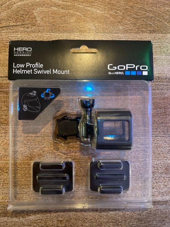 GoPro Low Profile Helmet Swivel / Niedrigprofil Helmkamera (Neu und ...