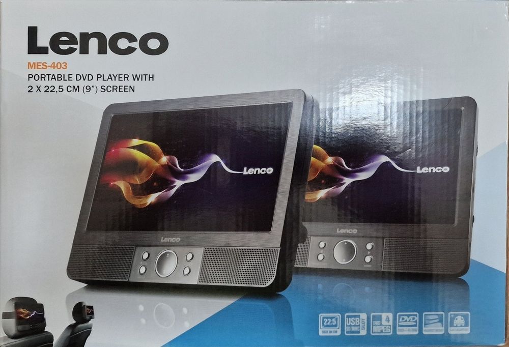 Lenco MES403 Portable DVD Player 2 x 22.5cm-Auto DVD Player (Gebraucht ...