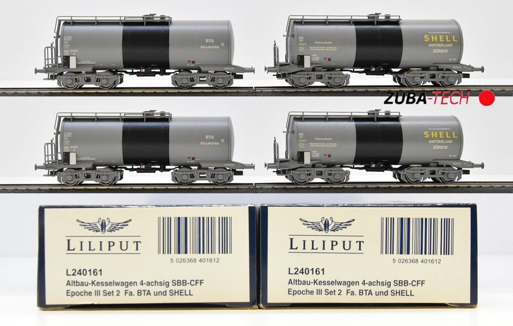 Liliput 4x Altbau-Kesselwagen 4-achsig SBB H0 GS mit OVP | Kaufen auf Ricardo