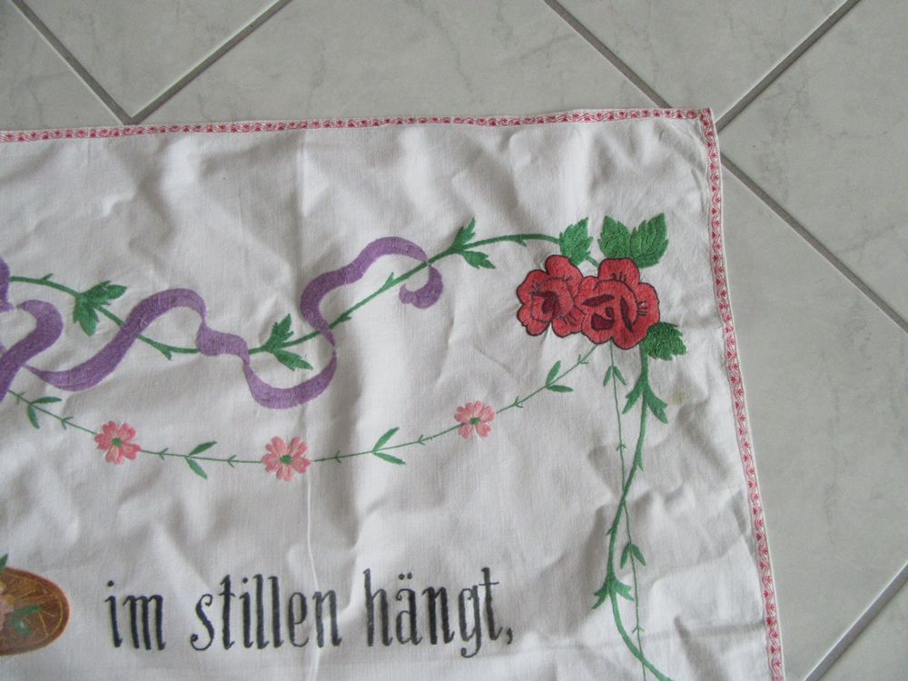 älterer Wandbehang mit Spruch, aus Grossmutters Zeit (Gebraucht) in ...