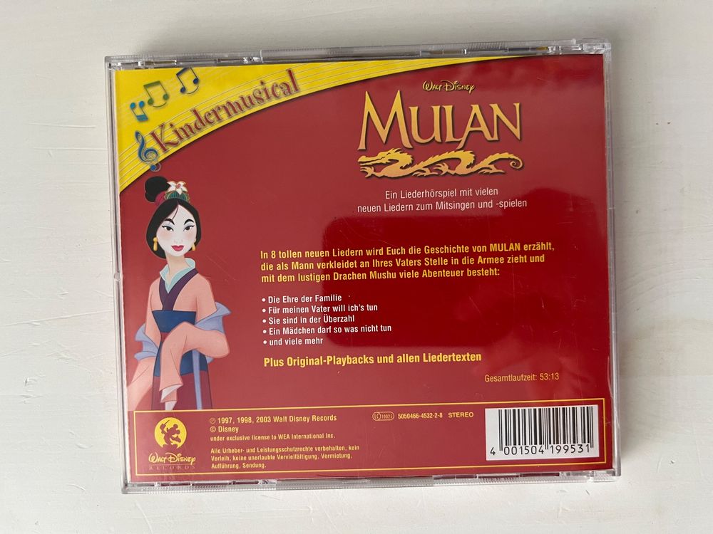 Disney CD 💿 | Mulan - Kindermusical (Gebraucht) in Sierre für CHF 5.95 – mit Lieferung auf ...