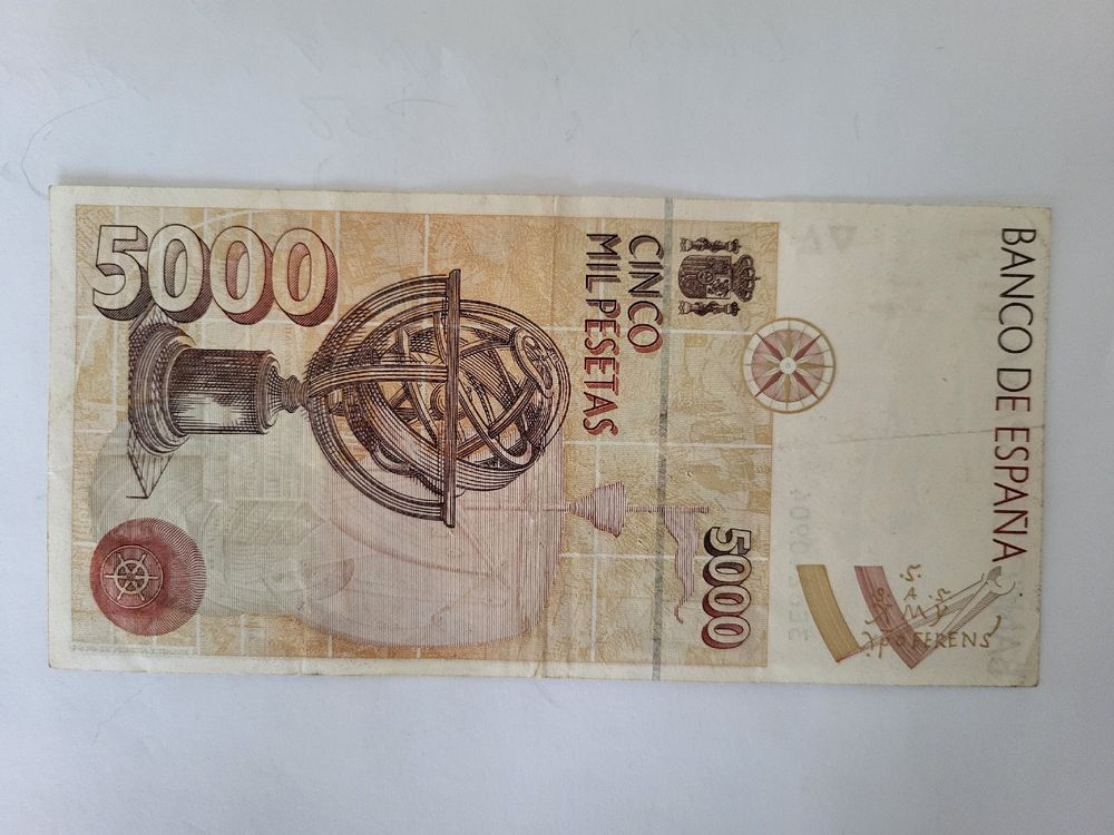 5000.- Pesetas Note Jg 1992 (Gebraucht) in Ettingen für CHF 16 – mit ...
