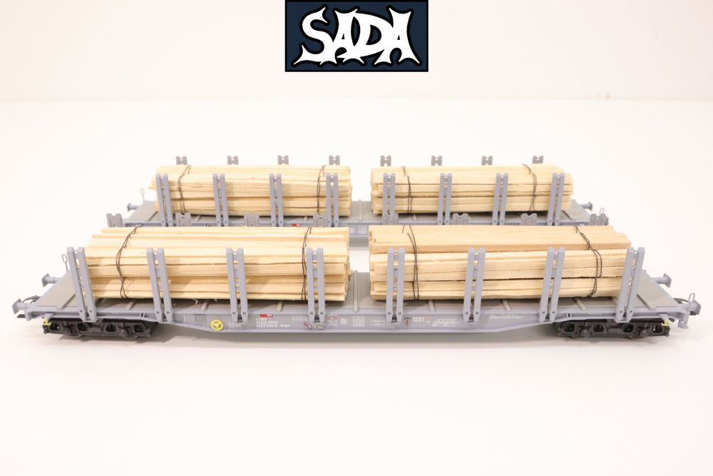 Märklin 47148-02 + 03 SBB Rungenwagen mit Ladung, AC H0 | Kaufen auf ...