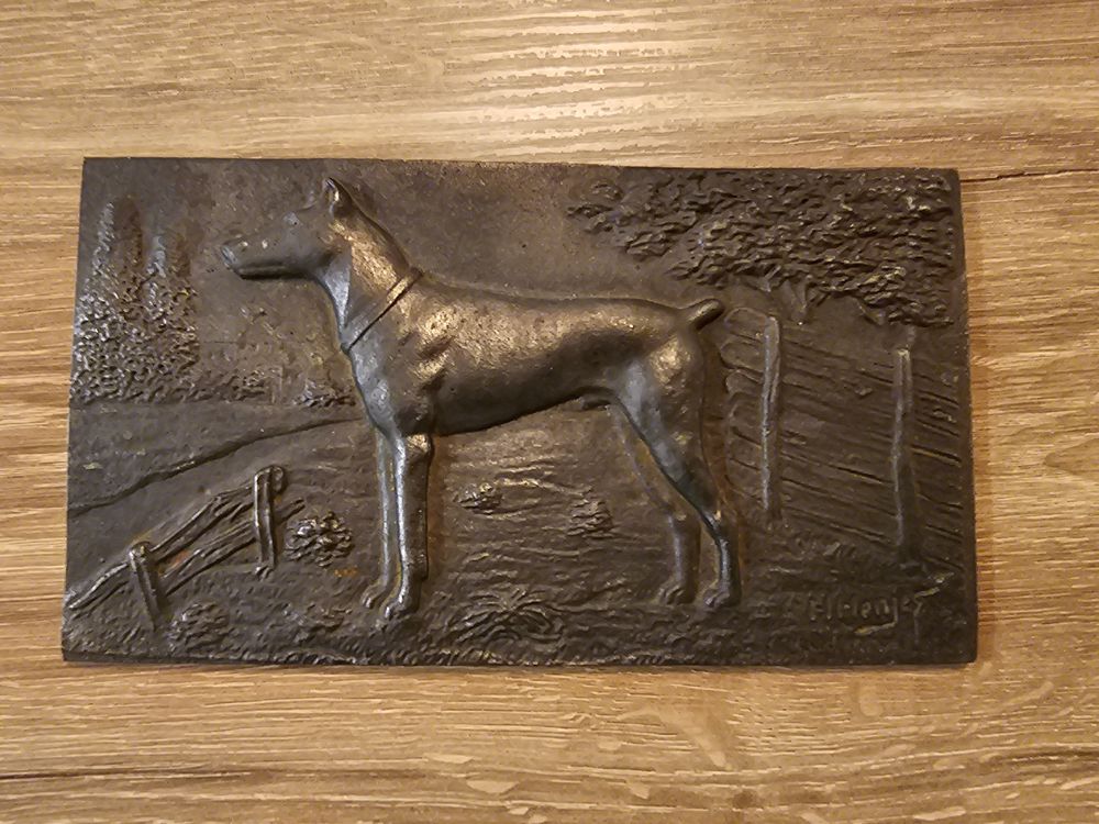 Antikes Metallrelief Dobermann, sign. H. Henjes (Gebraucht) in Ittigen ...