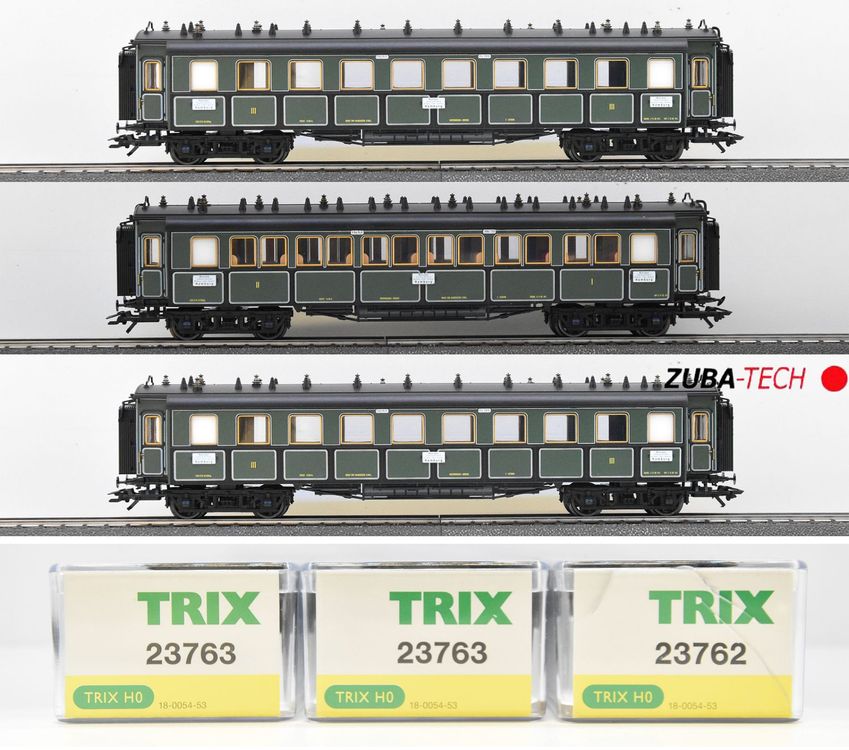 Trix 3xPersonenwagen K.Bay.Sts.B H0 GS mit OVP (Gebraucht) in St ...