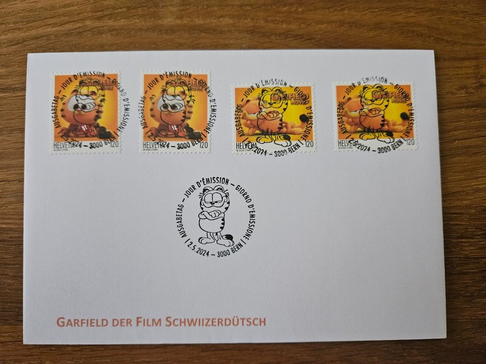Combo FDC Garfield der Film Schwiizerdütsch 2024 | Kaufen auf Ricardo