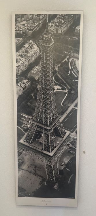 Tableau de la Tour Eiffel, vue aérienne, N&B | Kaufen auf Ricardo