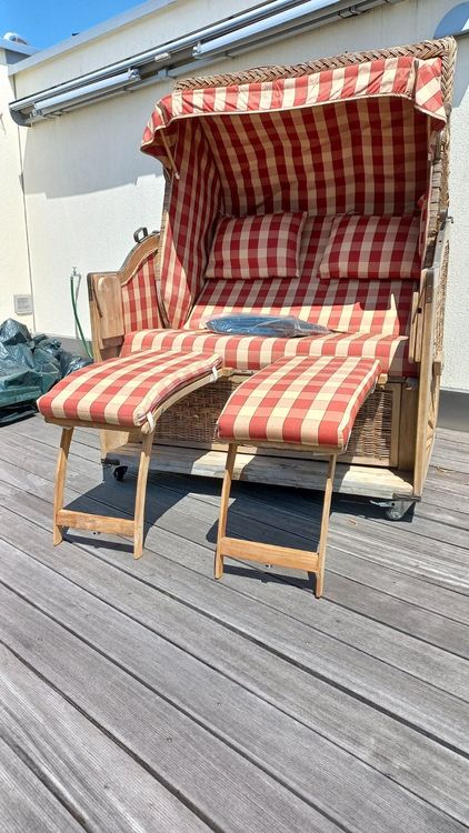 Strandkorb XXL (140) aus Rattan und Holz (Gebraucht) in Oberrohrdorf für CHF 300 – nur Abholung ...