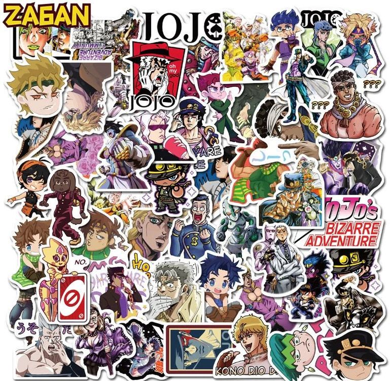 50 Stk. Sticker/Aufkleber - Jo Jo's bizarre Abenteuer Anime (Neu und ...