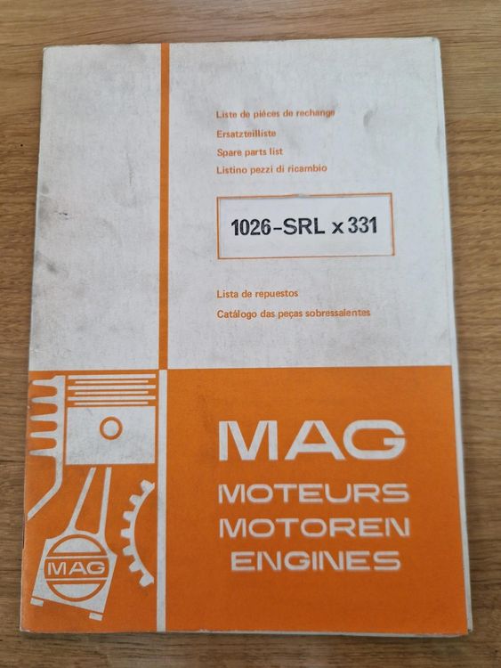 Original Ersatzteilliste MAG Motor 1026 SRL (Gebraucht) in Dürnten für ...