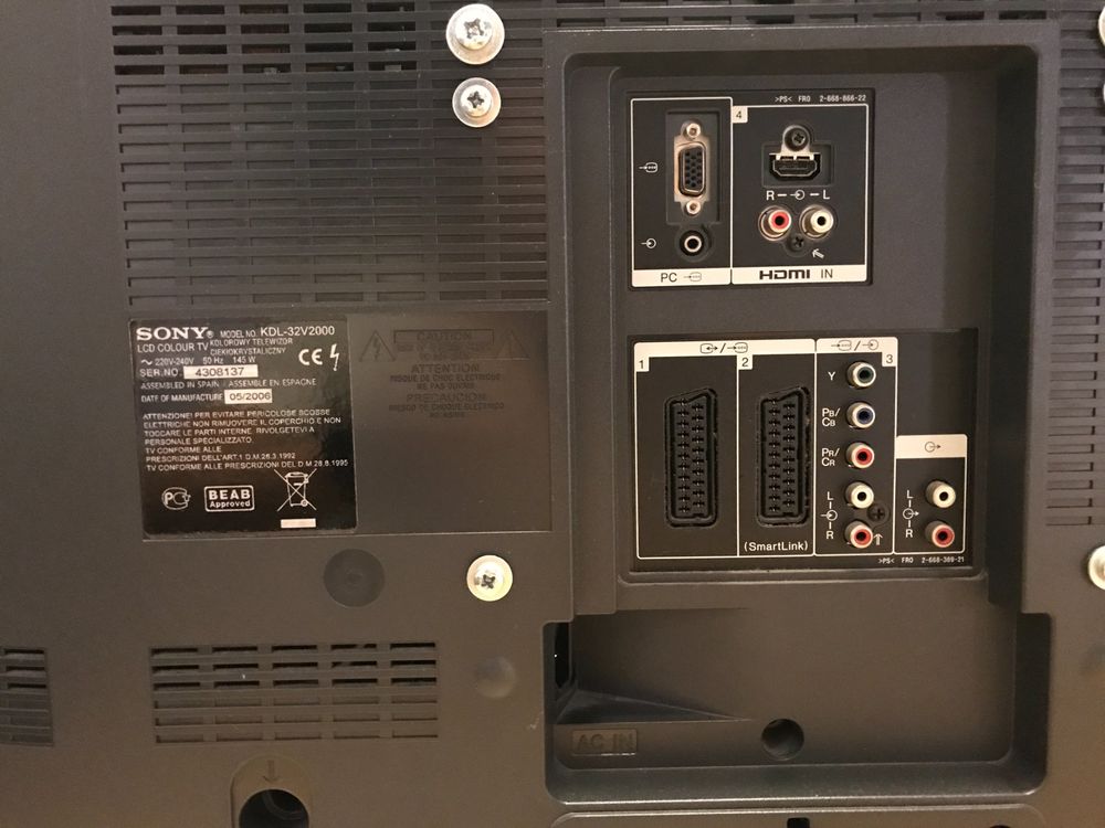 SONY Bravia KDL-32V2000 (Gebraucht) in Mellingen für CHF 5 – nur ...