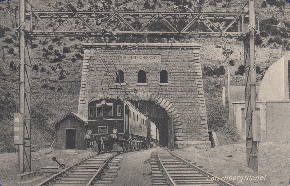 Goppenstein VS - BLS Zug b. Lötschberg-Tunnel um 1913 (Gebraucht) in ...