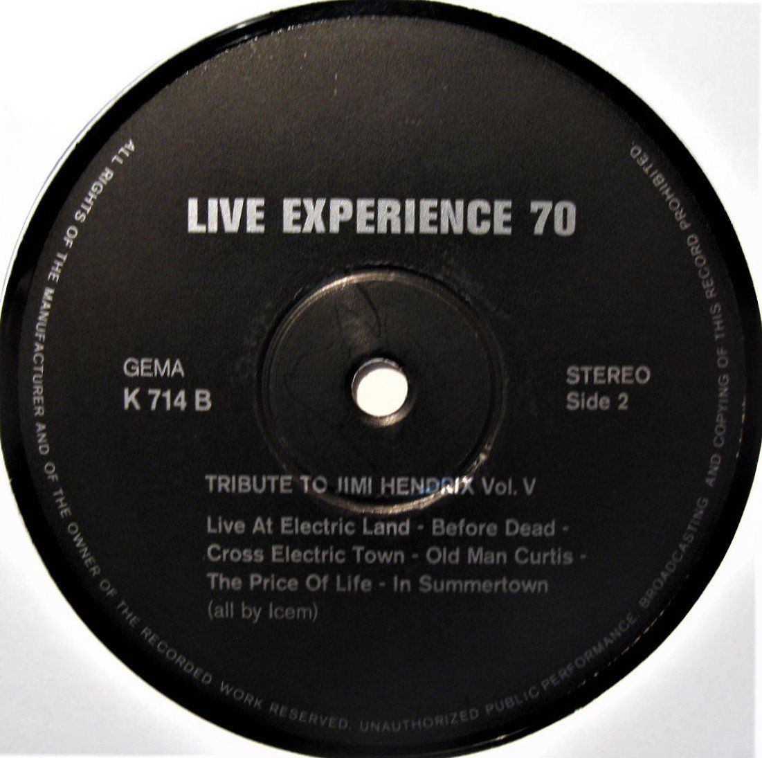 THE LIVE EXPERIENCE BAND "Live Experience '70 Tribute to..." (Gebraucht ...