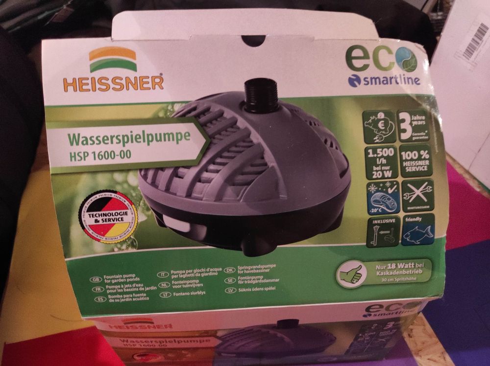 Heissner Wasserspielpumpe HSP 1600-00, neuwertig (Neu (gemäss ...