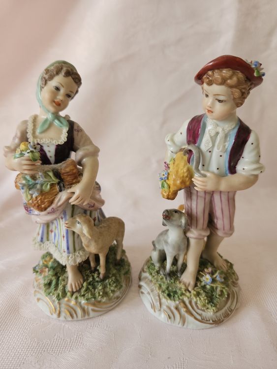 Porzellan figur figurine drede figurine couronne N (Neu (gemäss ...