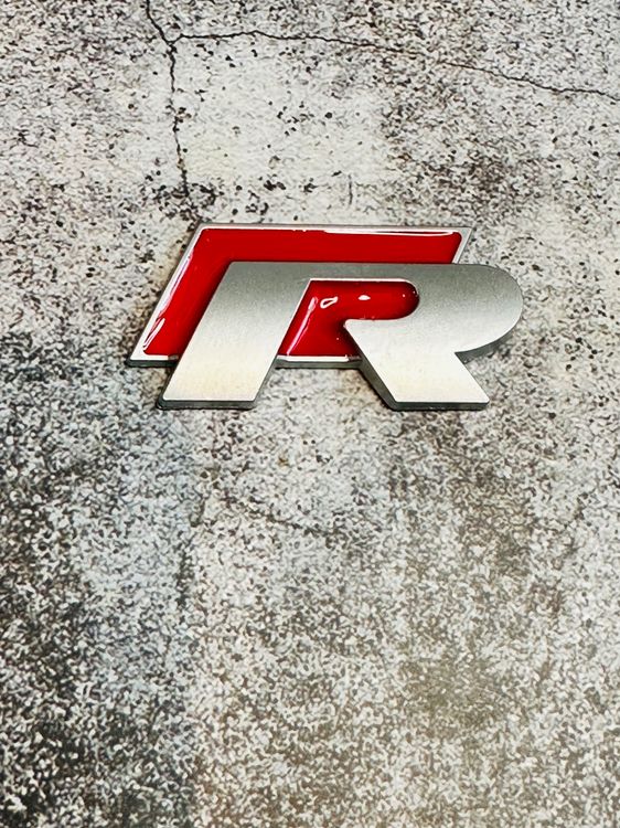 VW R Racing Schriftzug, Logo Emblem 3D Metall Neu Silbermatt (Neu und ...