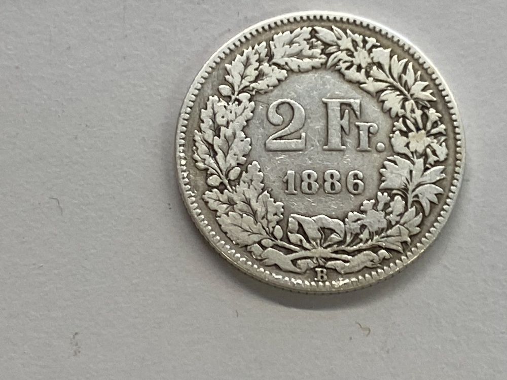2 Fr. Schweiz Silber 1886 s+ (Gebraucht) in Herisau für CHF 8 – mit Lieferung auf Ricardo kaufen