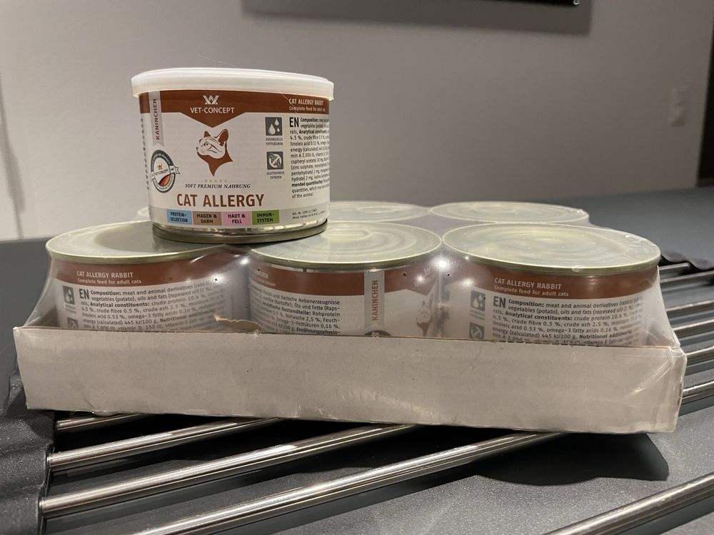 Katzenfutter Vet-Concept, Kaninchen 200gr/Dose, 12 Dosen (Neu und ...