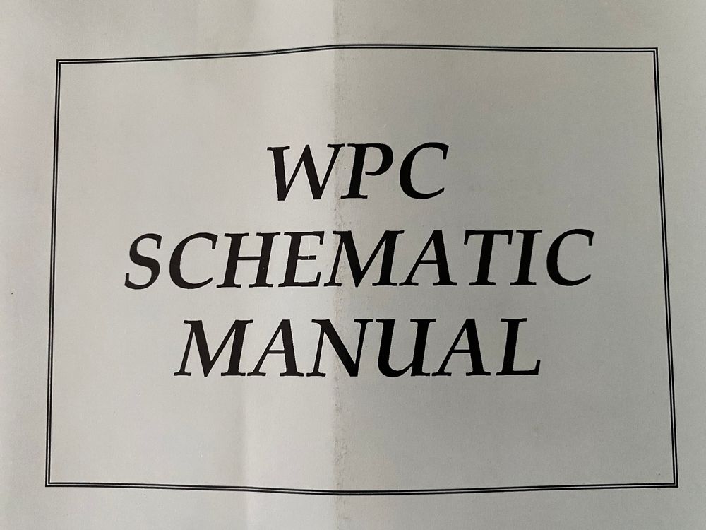 Flipper Handbuch – WPC Schematic Manual (Gebraucht) in Lustmühle für CHF 25 – mit Lieferung auf ...