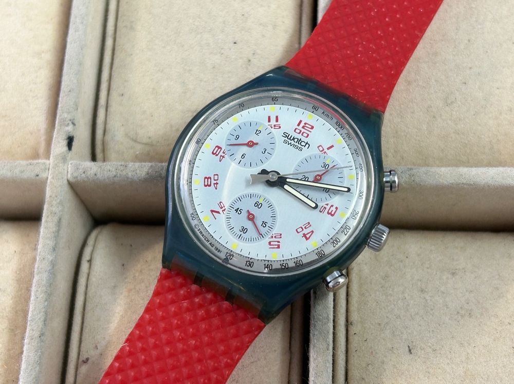 Montre Swatch chrono JFK SCN103 fonctionne 1992 | Kaufen auf Ricardo