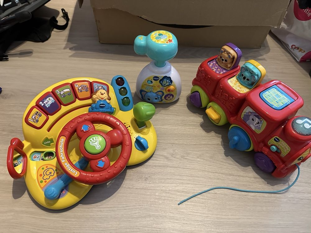 VTech Steering Wheel, Musical Soap & Train Musical Toy Set (Gebraucht ...