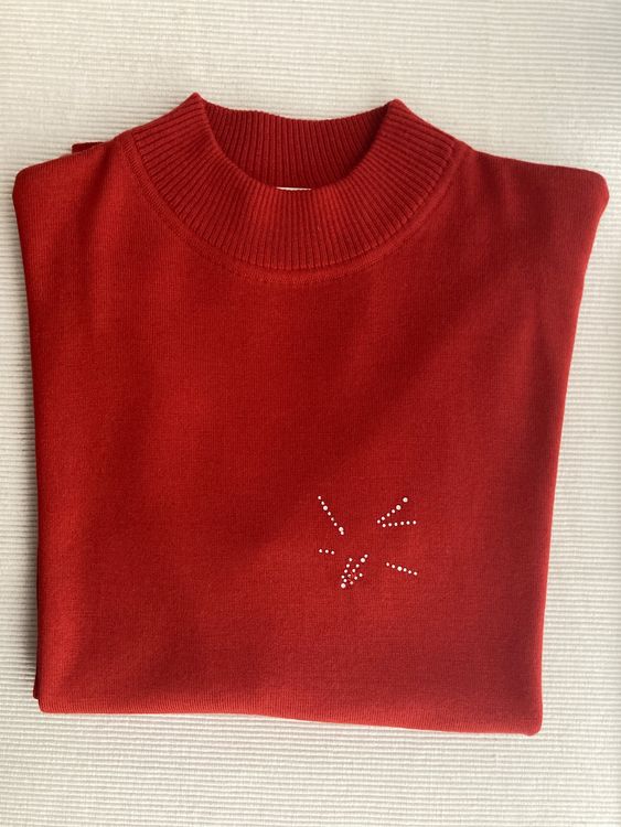 Neu: Delmod Strick-Pulli, 60% Wolle, dunkel Orange Gr. 44/46 (Neu ...