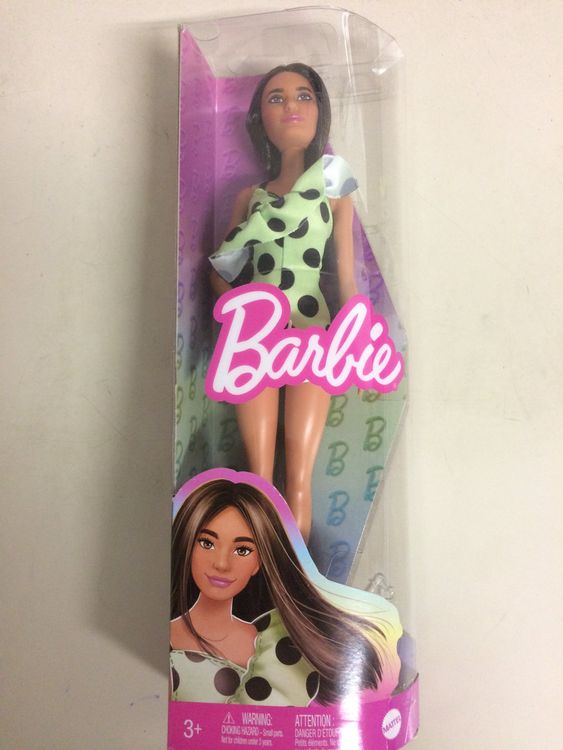 BARBIE HPF76 FASHIONISTAS # 200 CASTANA CON VESTITO A POIS (Neu und ...