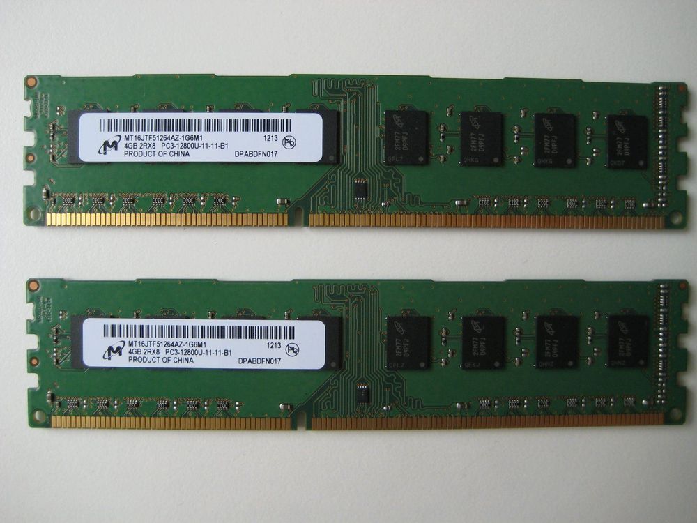 2 x 4GB Micron DDR3 SDRAM | Kaufen auf Ricardo