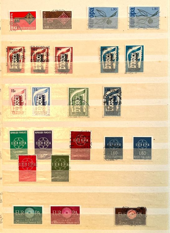 4 Albumseiten mit EUROPA Marken aus verschiedenen Ländern (Gebraucht) in Bern für CHF 1 – mit ...