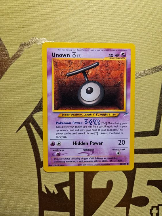 Neo Destiny - Unown T | Kaufen auf Ricardo