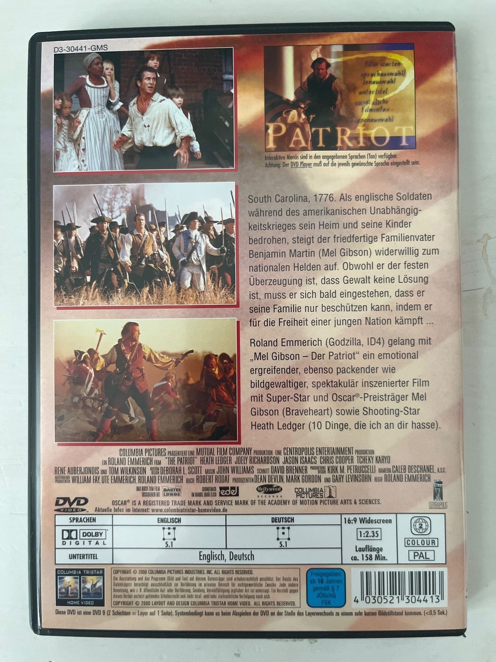 Der Patriot (2000) DVD 📀 - Mel Gibson (Neu (gemäss Beschreibung)) in Sierre für CHF 9.95 – mit ...