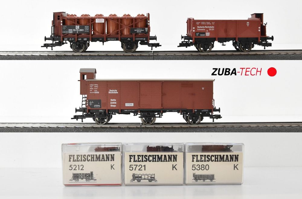 Fleischmann 3x Güterwagen der DR H0 GS mit OVP | Kaufen auf Ricardo