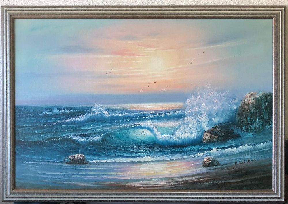 Ölgemälde Meer Welle - Oesch A&E Galerie Thun - 1998 (Gebraucht) in Brienzwiler für CHF 1980 ...