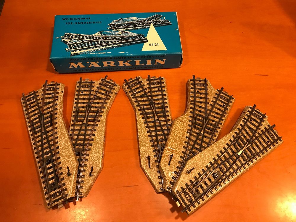 ** Märklin 5121 M Gleis Handweichen Weichen 5 Stück OVP ** (Gebraucht) in für CHF 39 – mit ...