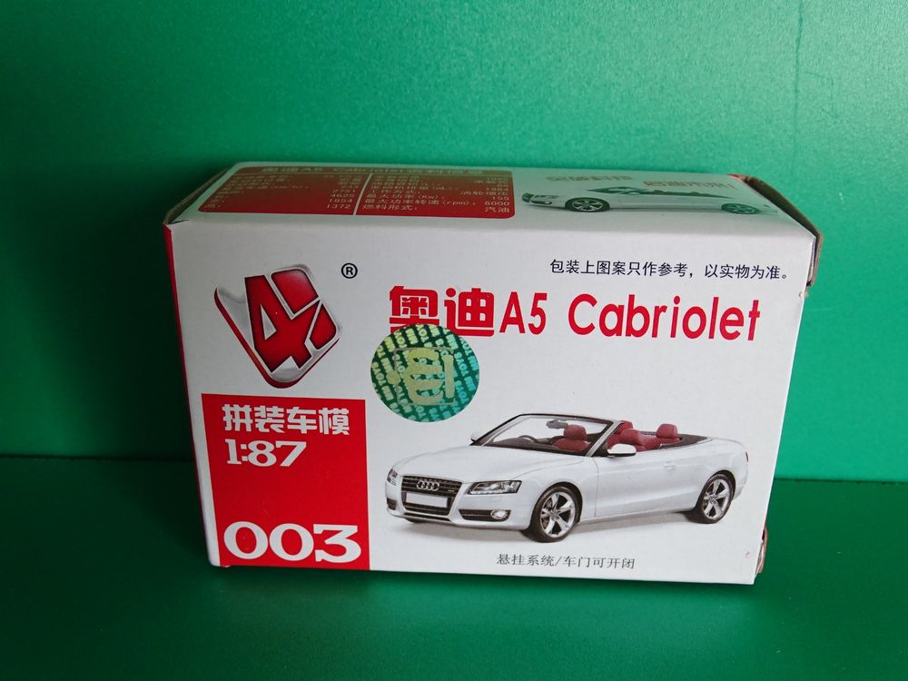 4D Puzzle Models Auto Kit (Audi 1/87) (Gebraucht) in Bretzwil für CHF 2 ...
