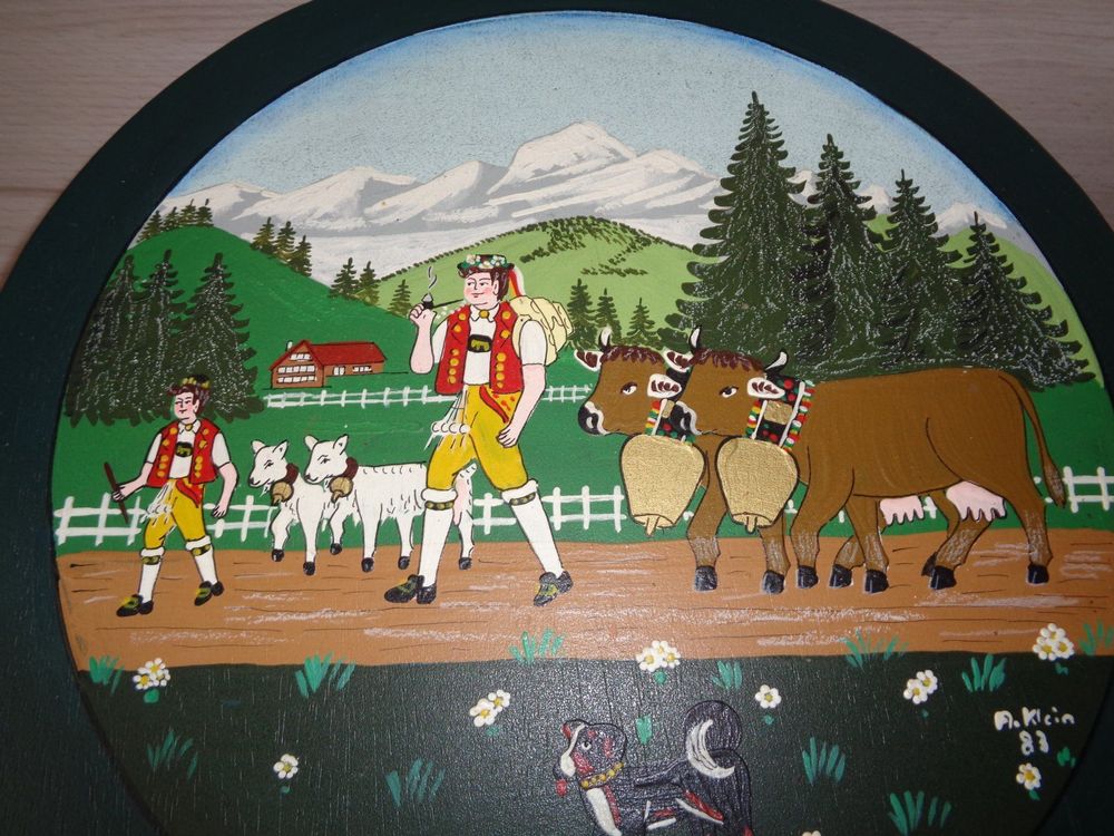 APPENZELLER BILD ALPFAHRT BAUERNMALEREI NAIVE MALEREI | Kaufen auf Ricardo