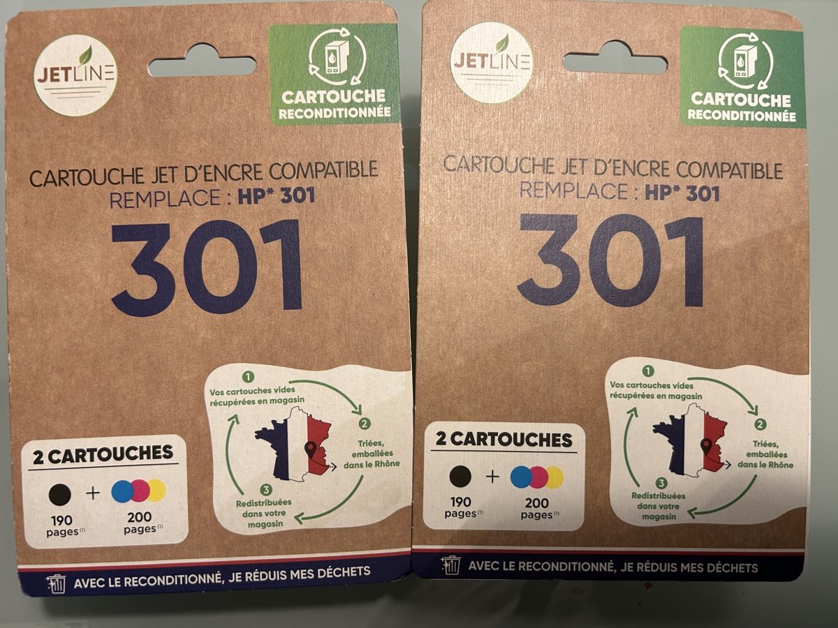 Cartouches d’encre HP 301 (Neuf avec emballage d'origine) à Vauderens ...