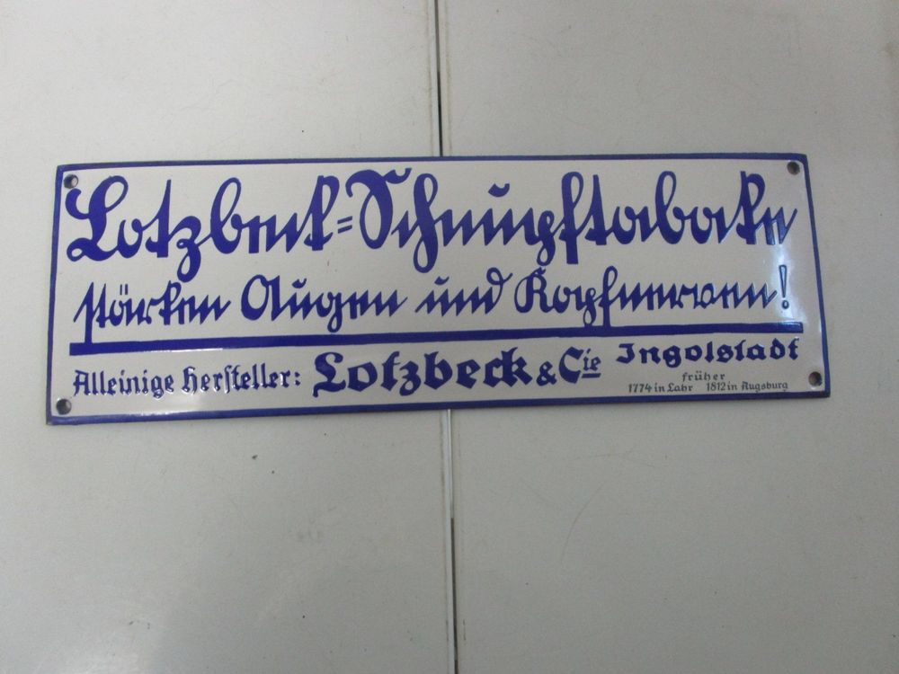 seltenes Emailschild | Kaufen auf Ricardo