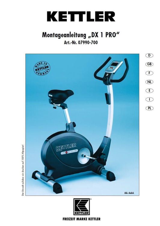 Kettler Ergometer DX1 Pro (Gebraucht) in Fislisbach für CHF 150 – nur ...