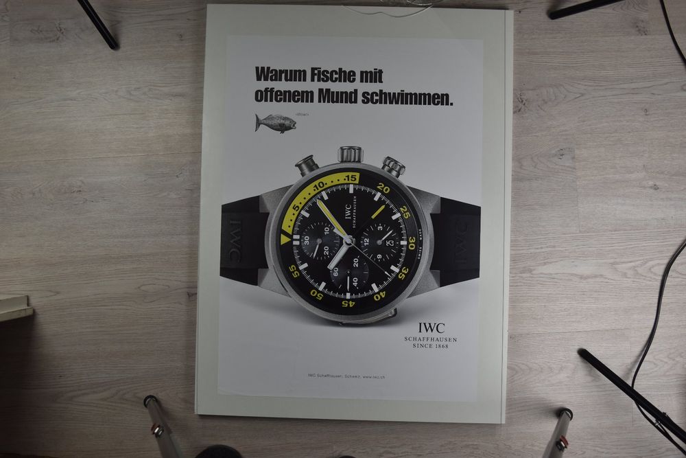 Original Reklame IWC Aquatimer Automatik Uhr rar + Geschenk! | Kaufen ...