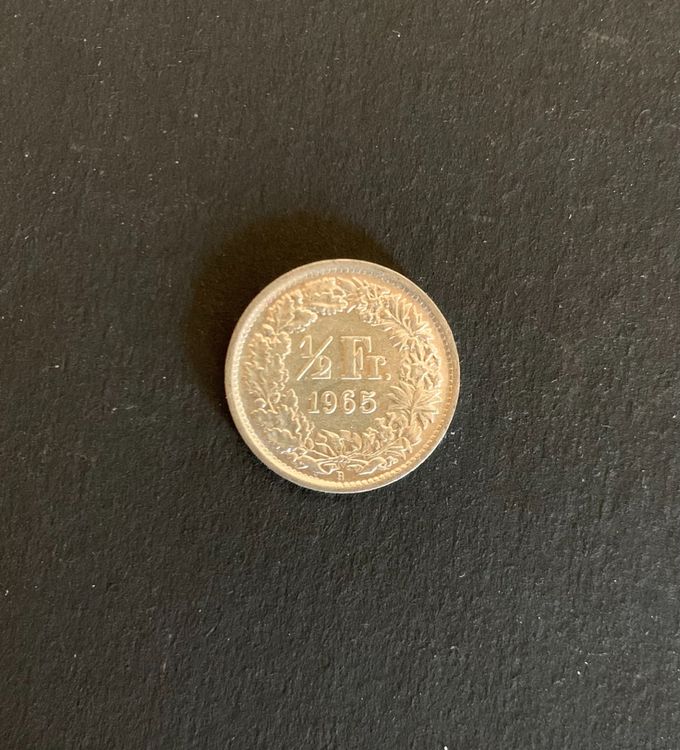 1965 Münze 50 Rappen Silber (Gebraucht) in Eggersriet für CHF 1 – mit ...
